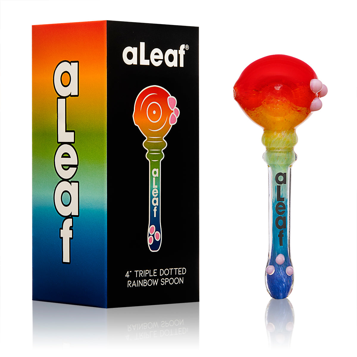 4" Triple Dotted Spoon – aLeaf Glass