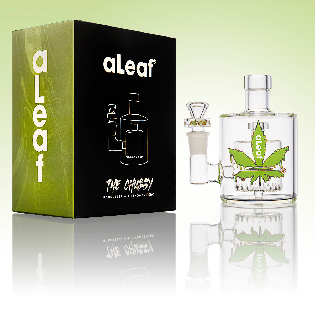 The Chubby 8" Bubbler with Shower Perc – aLeaf Glass