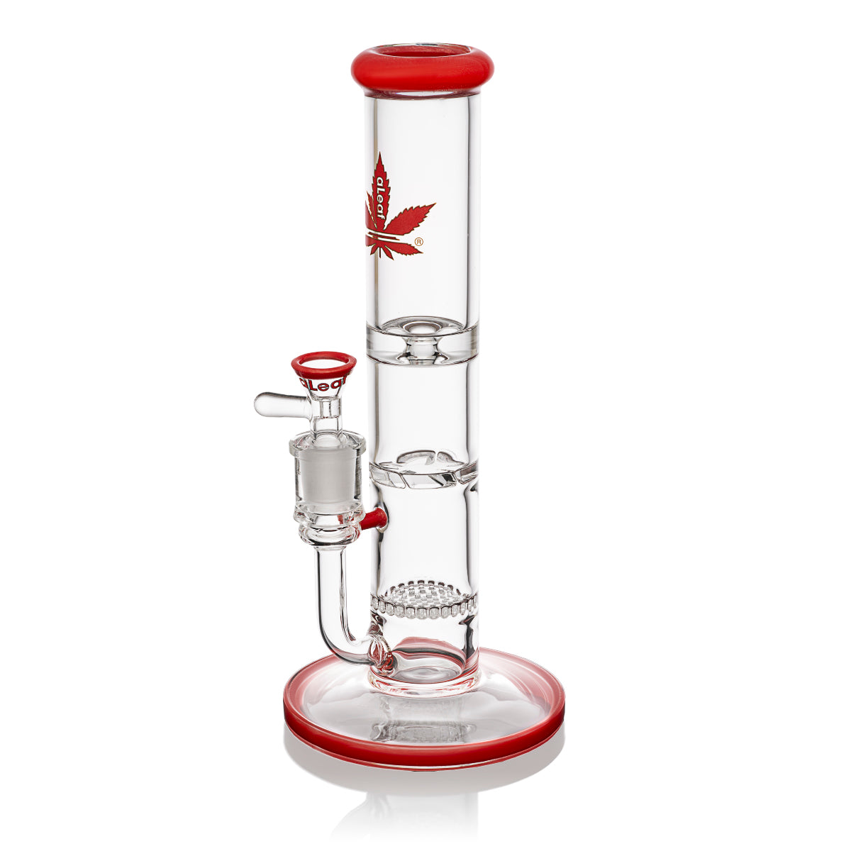 10" The Straight With A Duo Perc – aLeaf Glass
