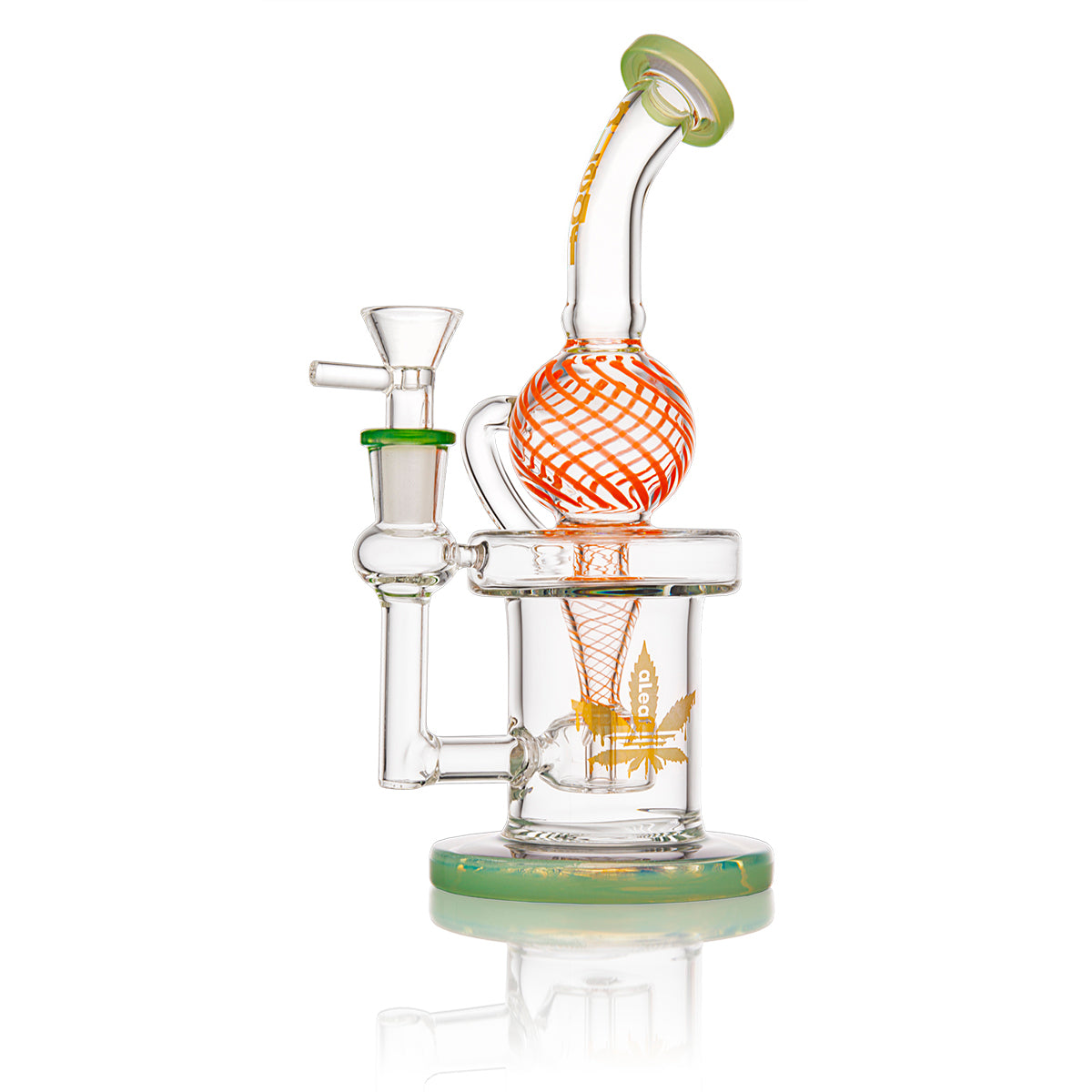 Uni Recycler w/ Waffle Perc Water Pipe – aLeaf Glass