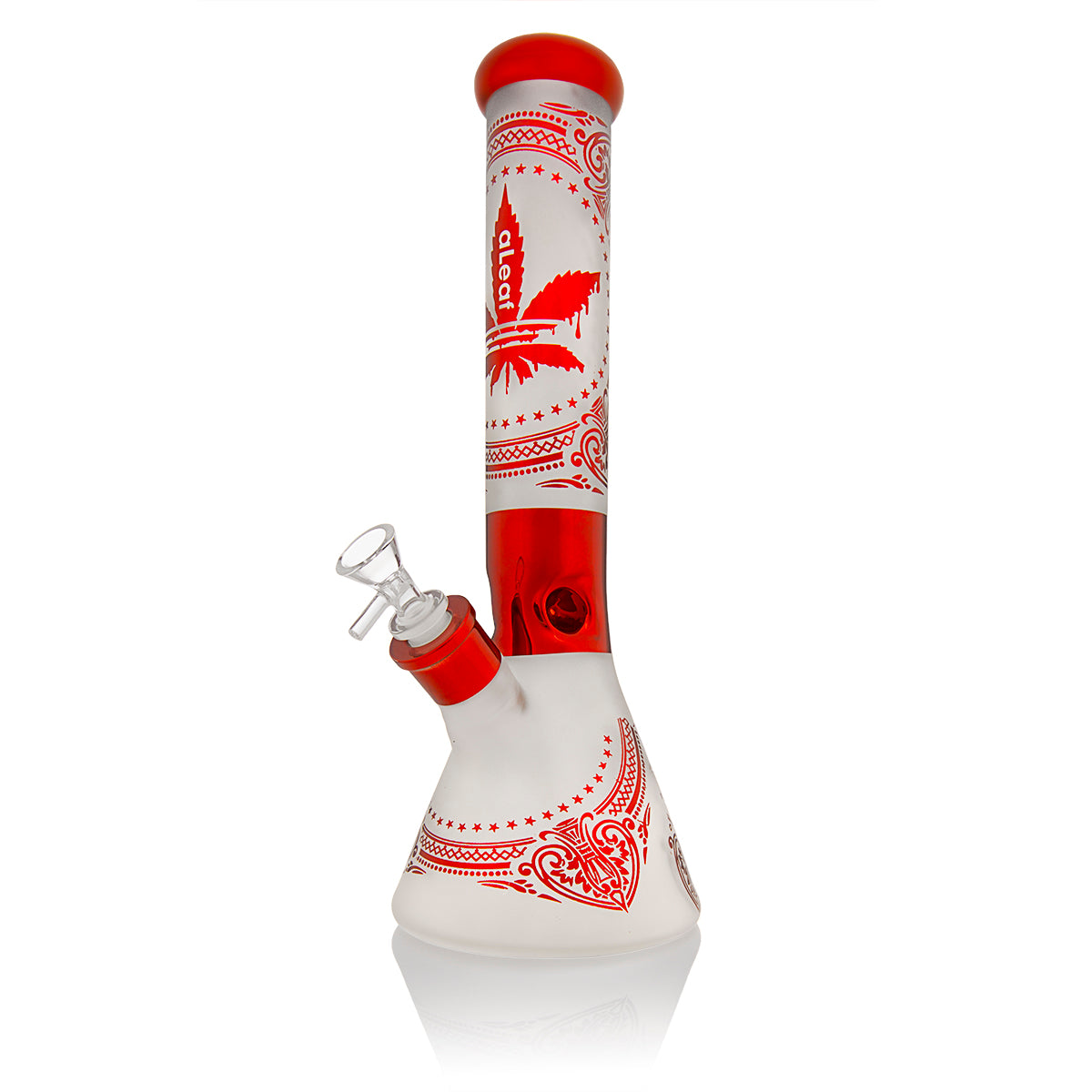 14" aLeaf® Frosted Paisley Beaker Water Pipe – aLeaf Glass