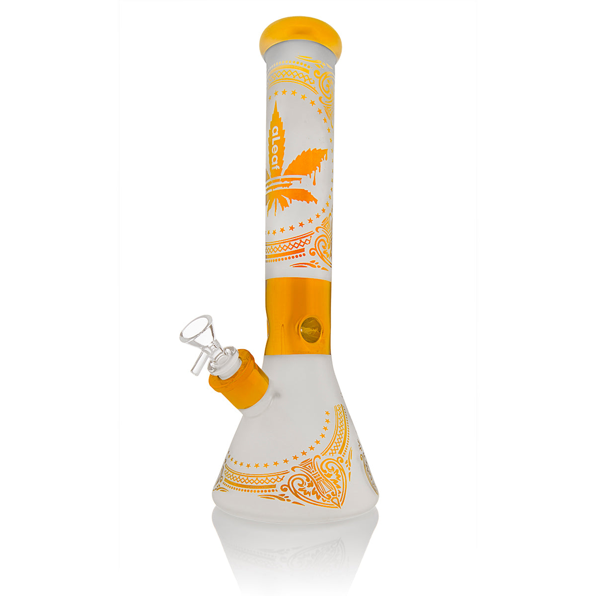 14" aLeaf® Frosted Paisley Beaker Water Pipe – aLeaf Glass