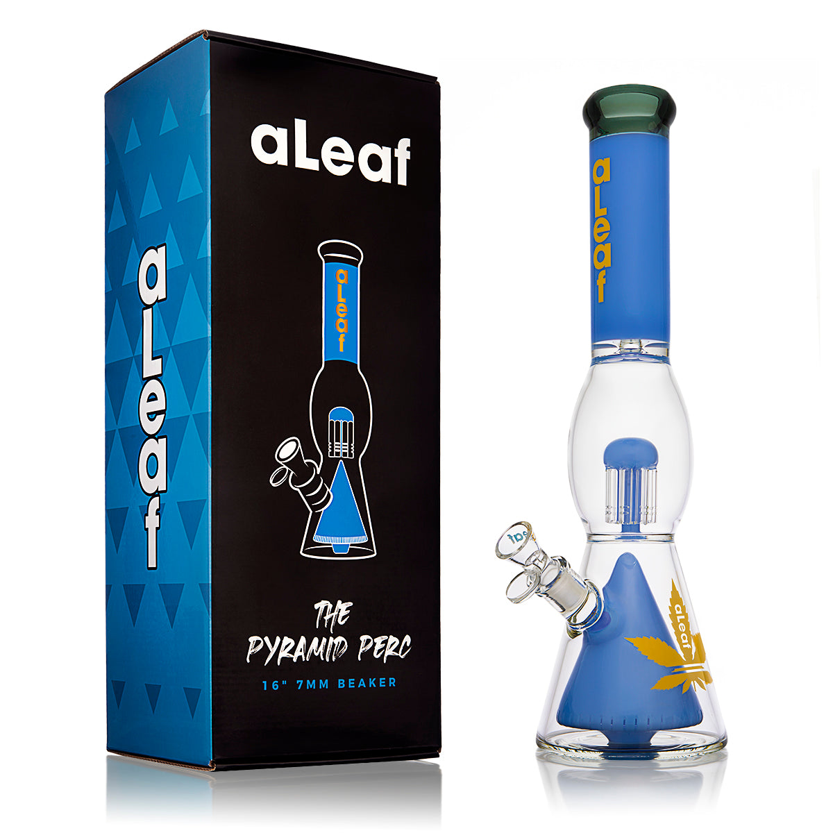 16" Pyramid Perc 7MM – aLeaf Glass