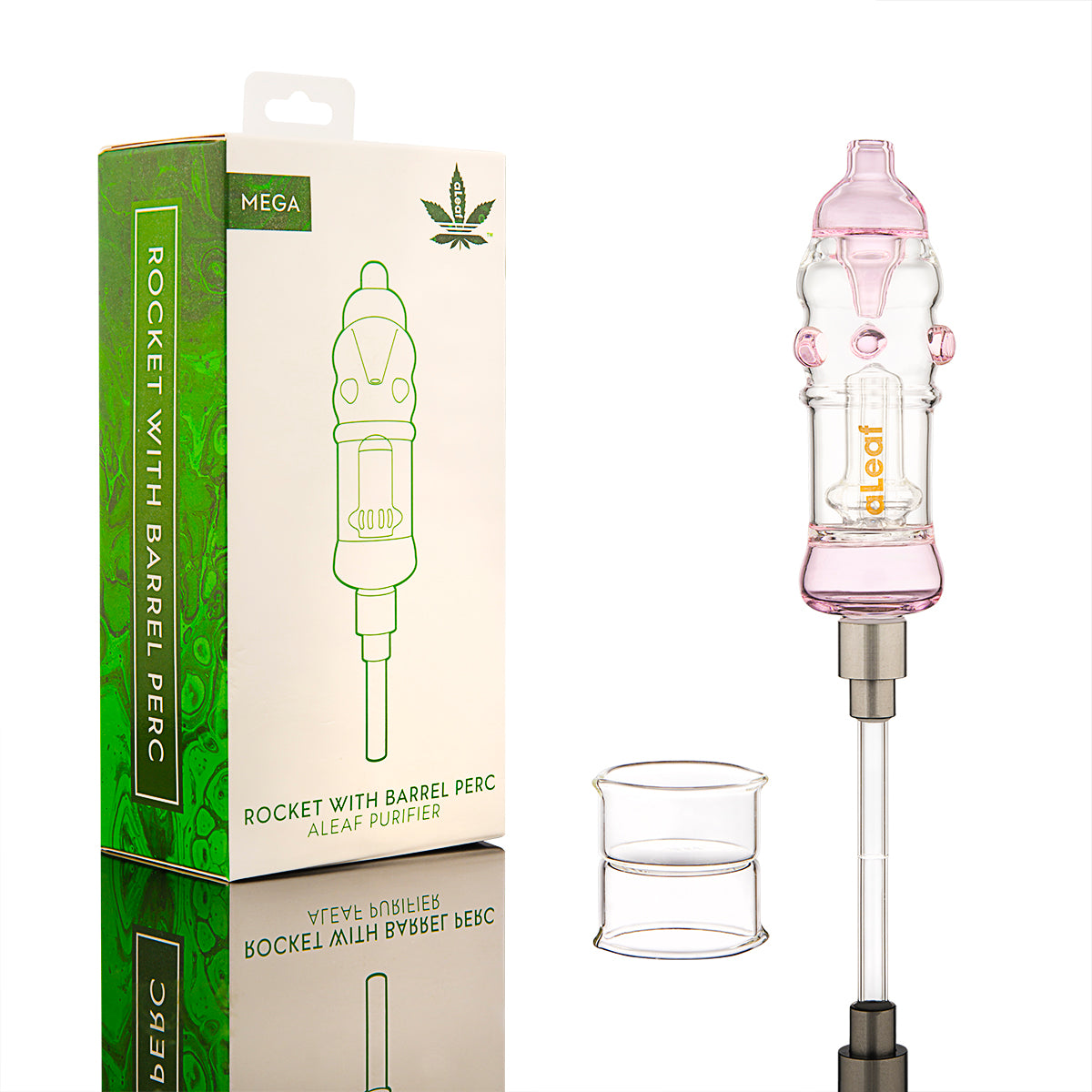 Mega Series - Rocket With Barrel Perc Purifier – aLeaf Glass
