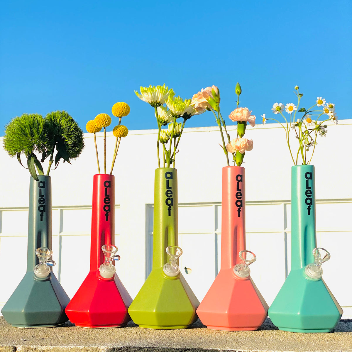 10" aLeaf® Ceramic Flora Water Pipe – aLeaf Glass