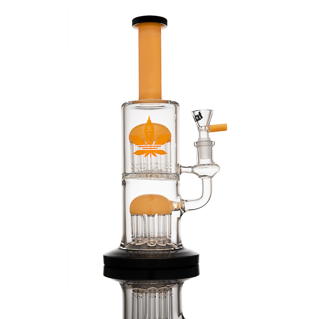 USA Double Tree Perc Water Pipe – aLeaf Glass