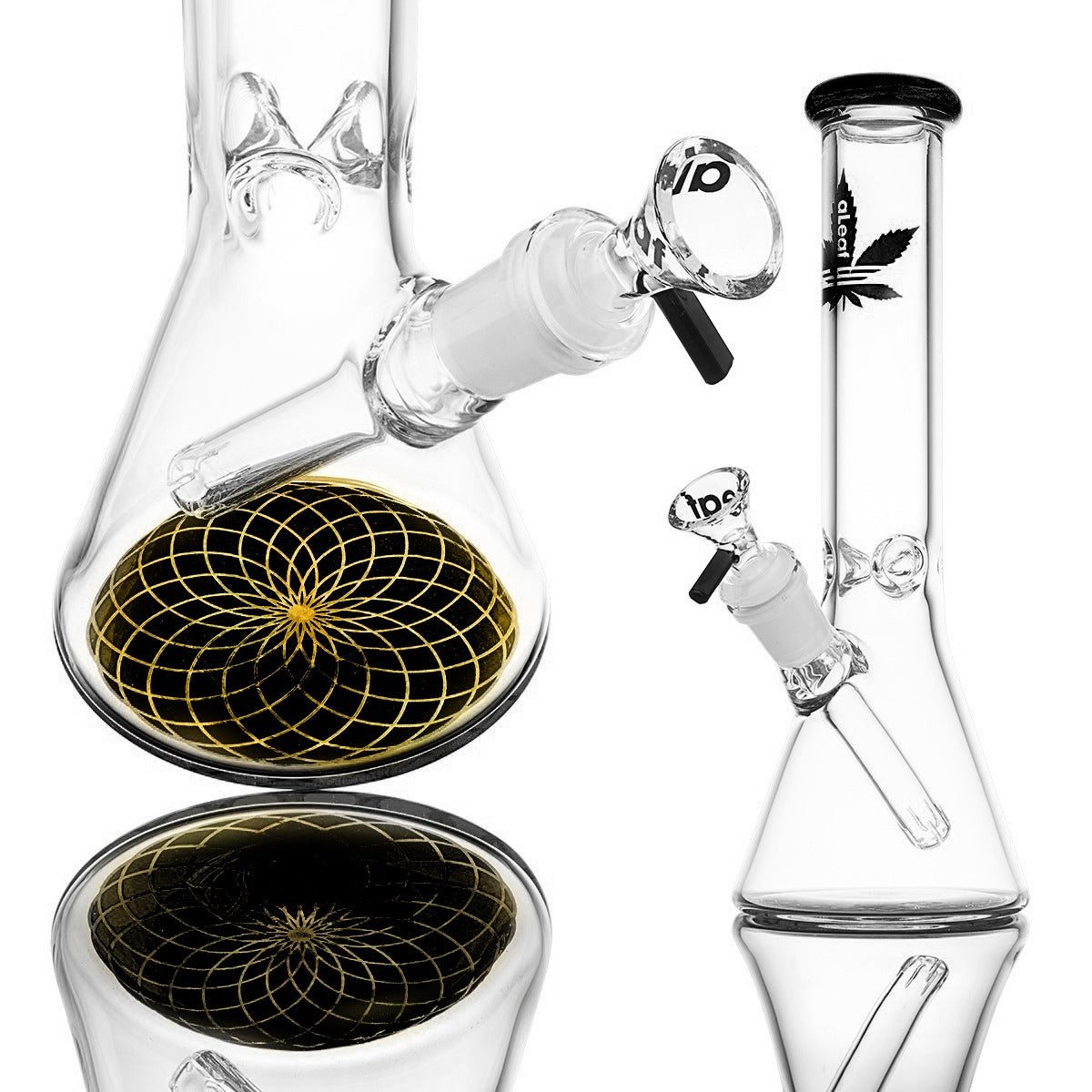 10" Lotus Beaker Water Pipe – aLeaf Glass